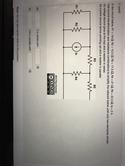 Solved In the circuit below, R1 = 19 Ohm, R2 = 15.5 Ohm, R3 | Chegg.com