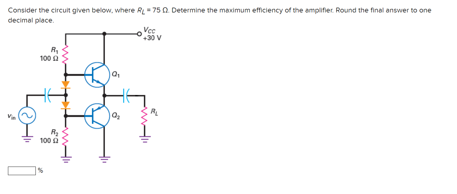 Solved Consider the circuit given below, where \\( R_{L}=75 | Chegg.com