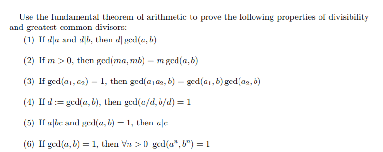 Solved Use the fundamental theorem of arithmetic to prove | Chegg.com