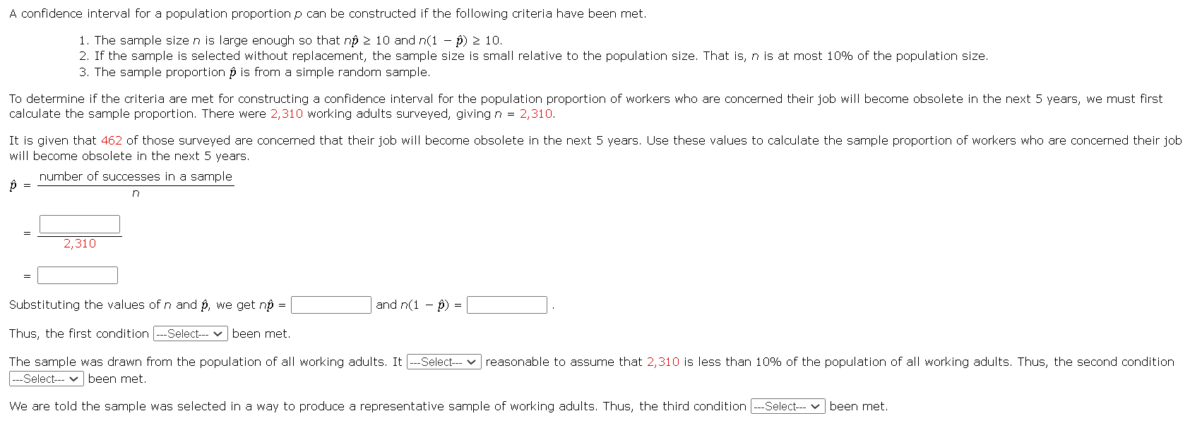 Solved A confidence interval for a population proportion p | Chegg.com