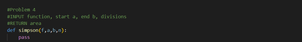 Solved Problem 4: Simpson's Rule In this problem, we will | Chegg.com