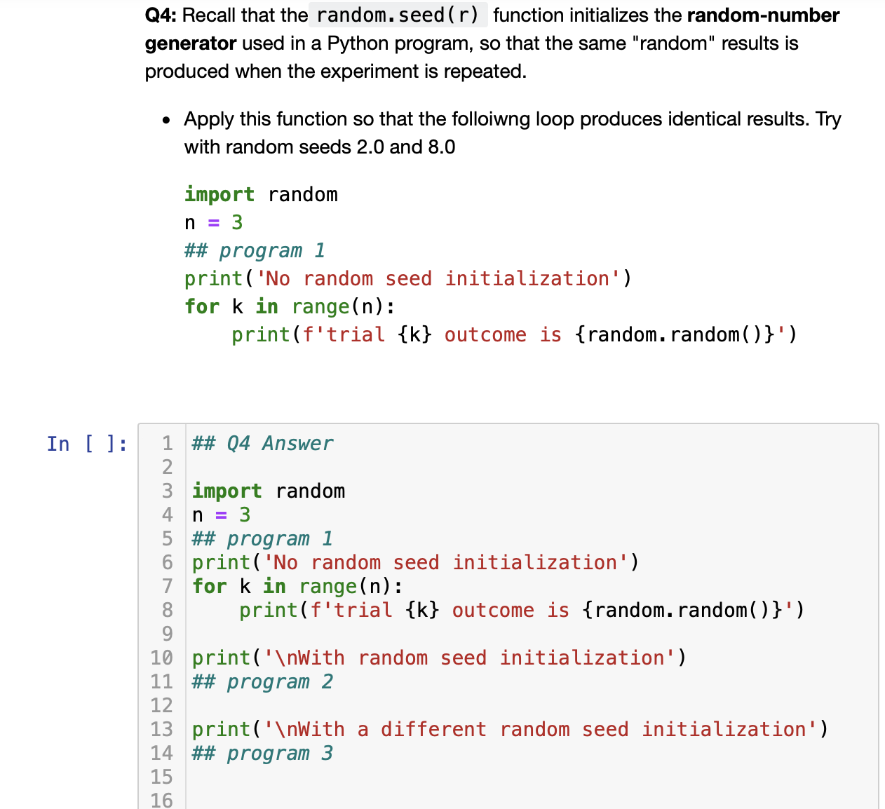 Solved n Q1: Write Python code to do the following 1. Use | Chegg.com