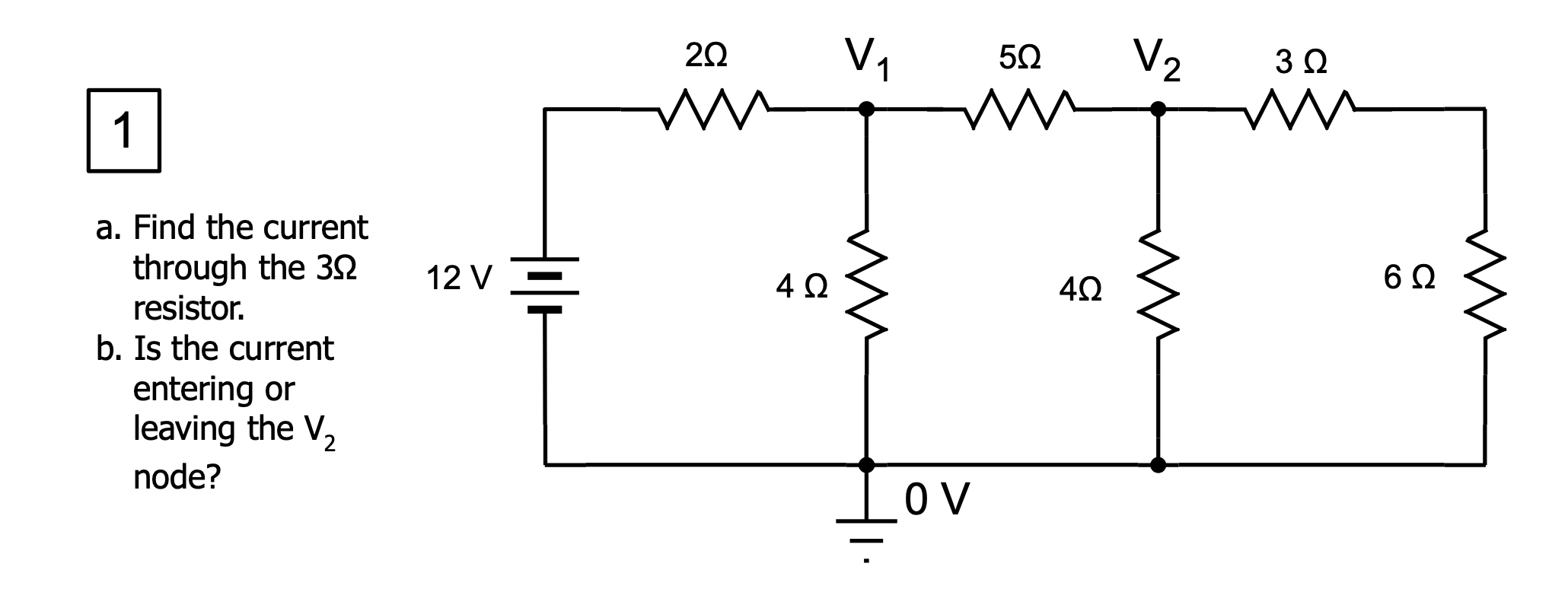 Solved a. Find the current through the 3Ω resistor. b. Is | Chegg.com