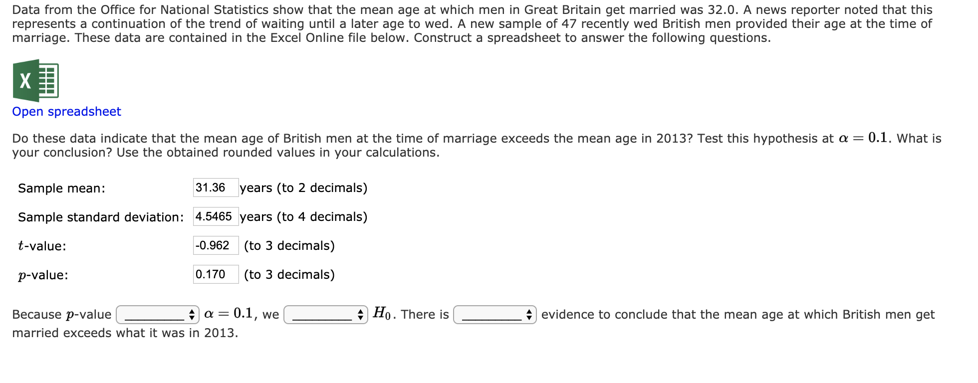 Data from the Office for National Statistics show | Chegg.com