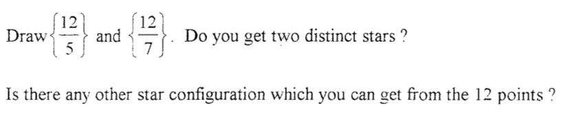 Draw {512} and {712}. Do you get two distinct stars? | Chegg.com
