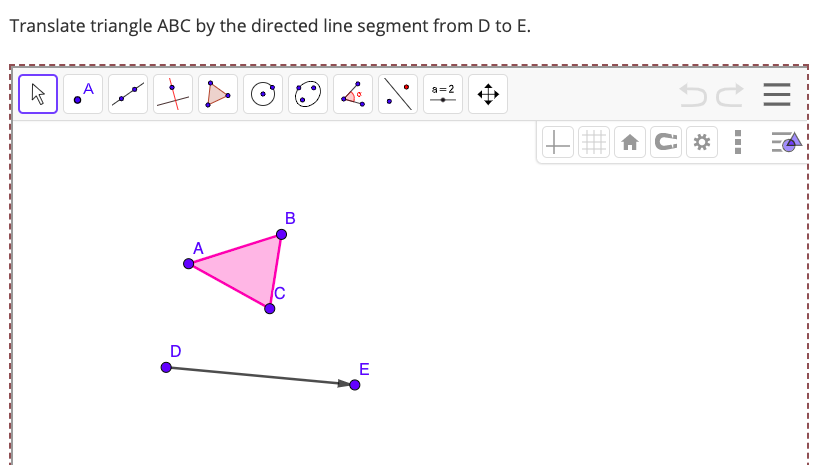 Solved Translate triangle ABC by the directed line segment | Chegg.com