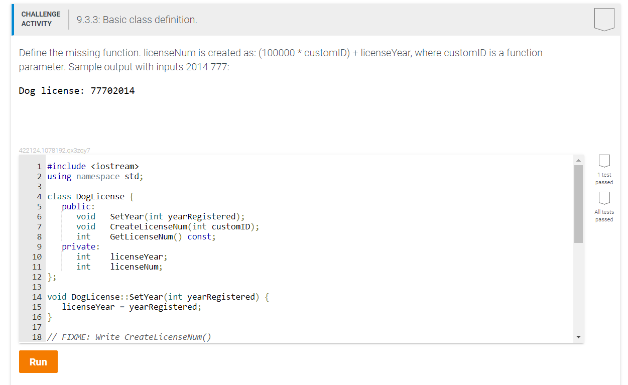 Solved Define the missing function. licenseNum is created | Chegg.com