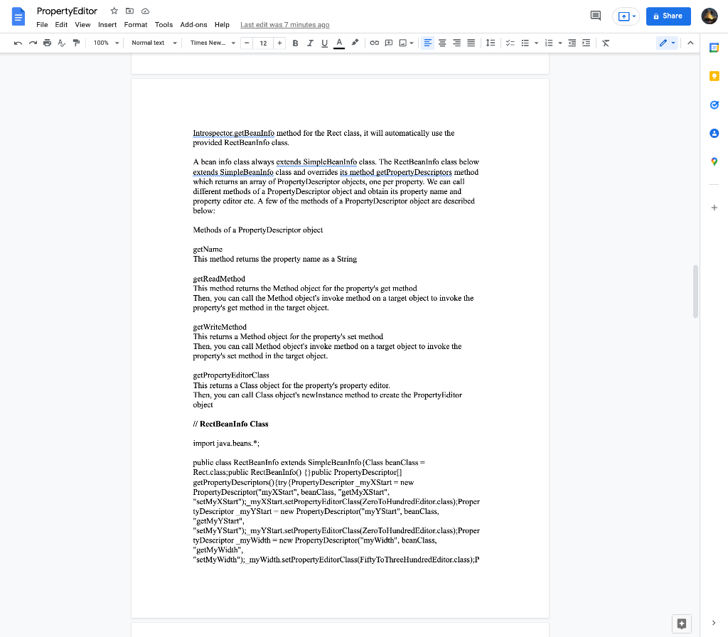 PropertyEditor File Edit View Insert Format Tools | Chegg.com