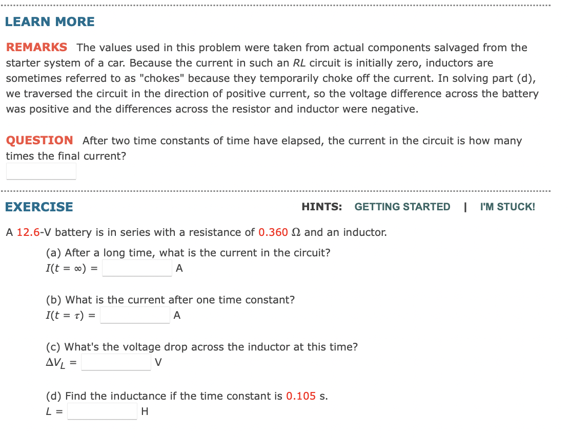 Solved LEARN MORE REMARKS The values used in this problem | Chegg.com