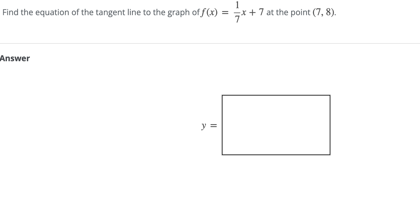Solved Find the equation of the tangent line to the graph of | Chegg.com