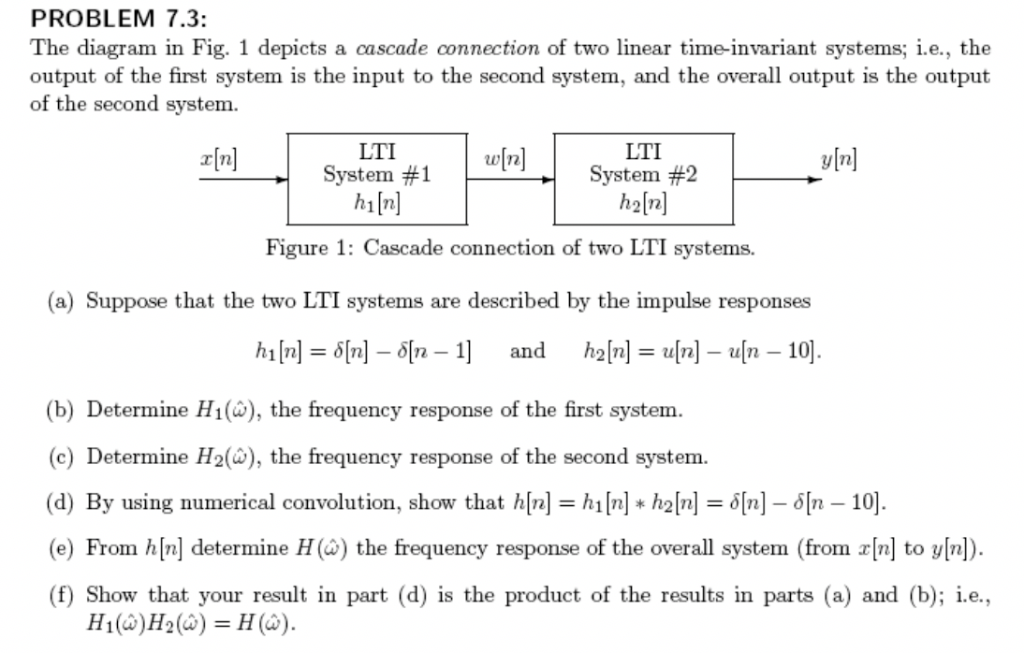 Solved PROBLEM 7.3: The diagram in Fig. 1 depicts a cascade | Chegg.com