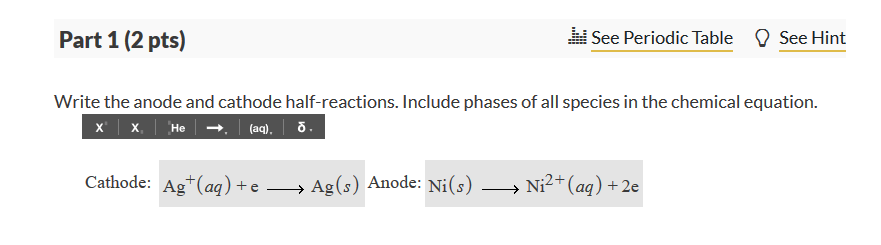 Solved Write the anode and cathode half-reactions. Include | Chegg.com