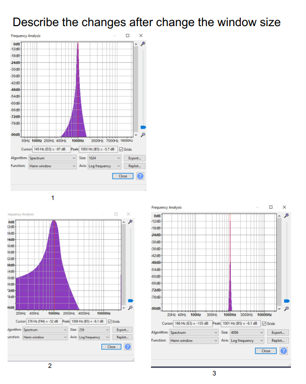 Solved Describe the changes after change the window size | Chegg.com