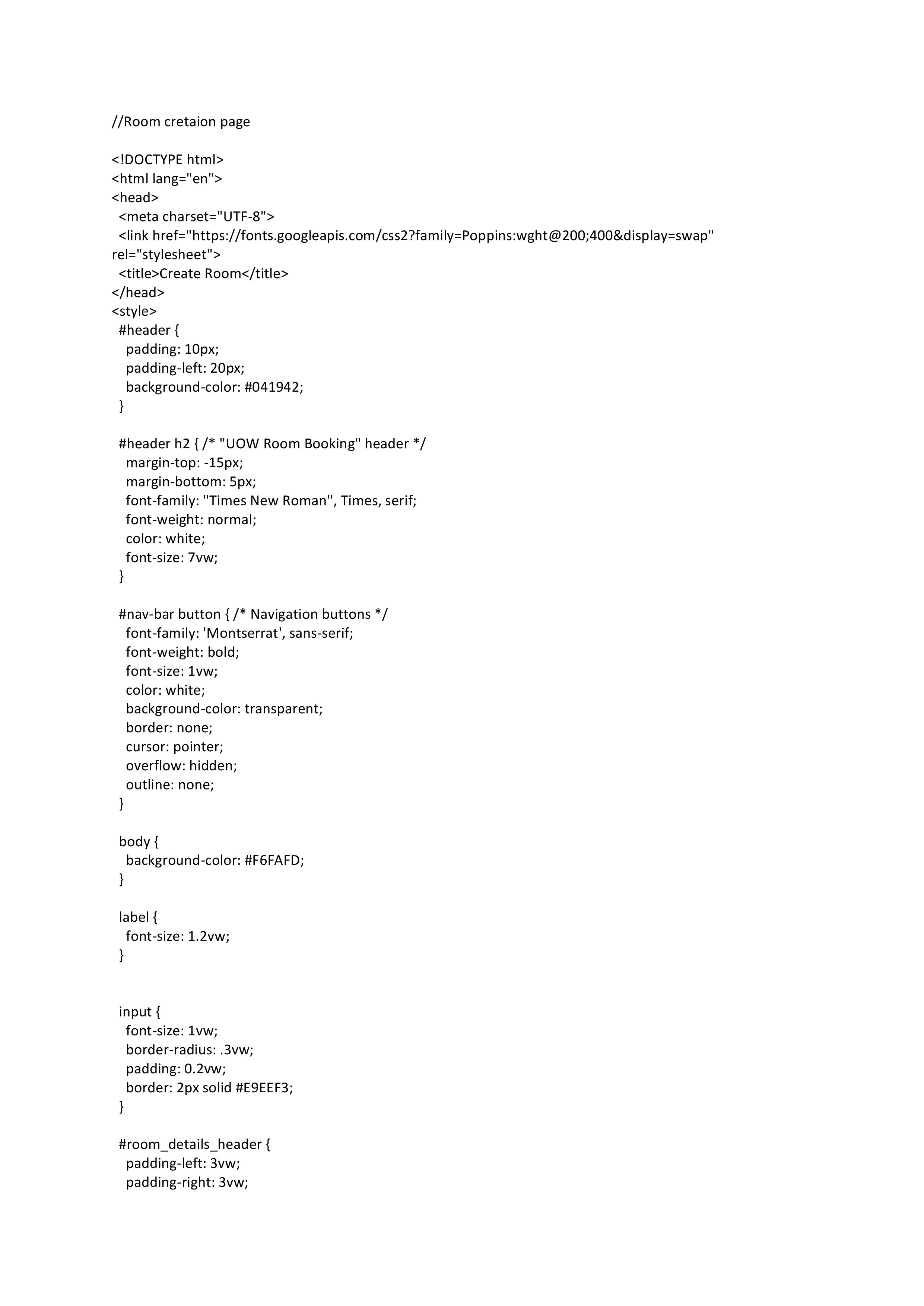 Solved //Room cretaion page