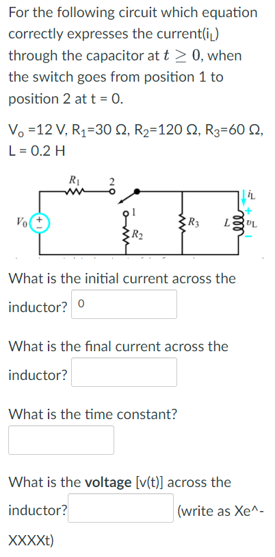 Solved For the following circuit which equation correctly | Chegg.com