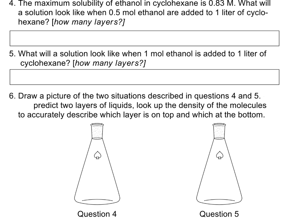 Solved 4. The maximum solubility of ethanol in cyclohexane | Chegg.com