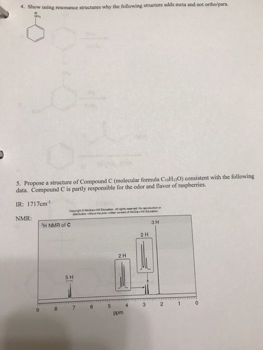 Solved 4. Show using resonance structures why the following | Chegg.com