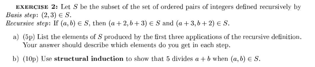 Solved Exercise 2 Let S Be The Subset Of The Set Of Ordered