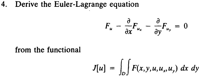 Solved 4. Derive the Euler-Lagrange equation L4 from the | Chegg.com