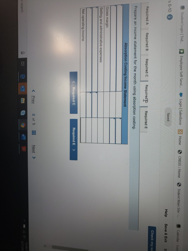 Solved rs 6-10 Saved Help Save & Exit Subm Check my work | Chegg.com