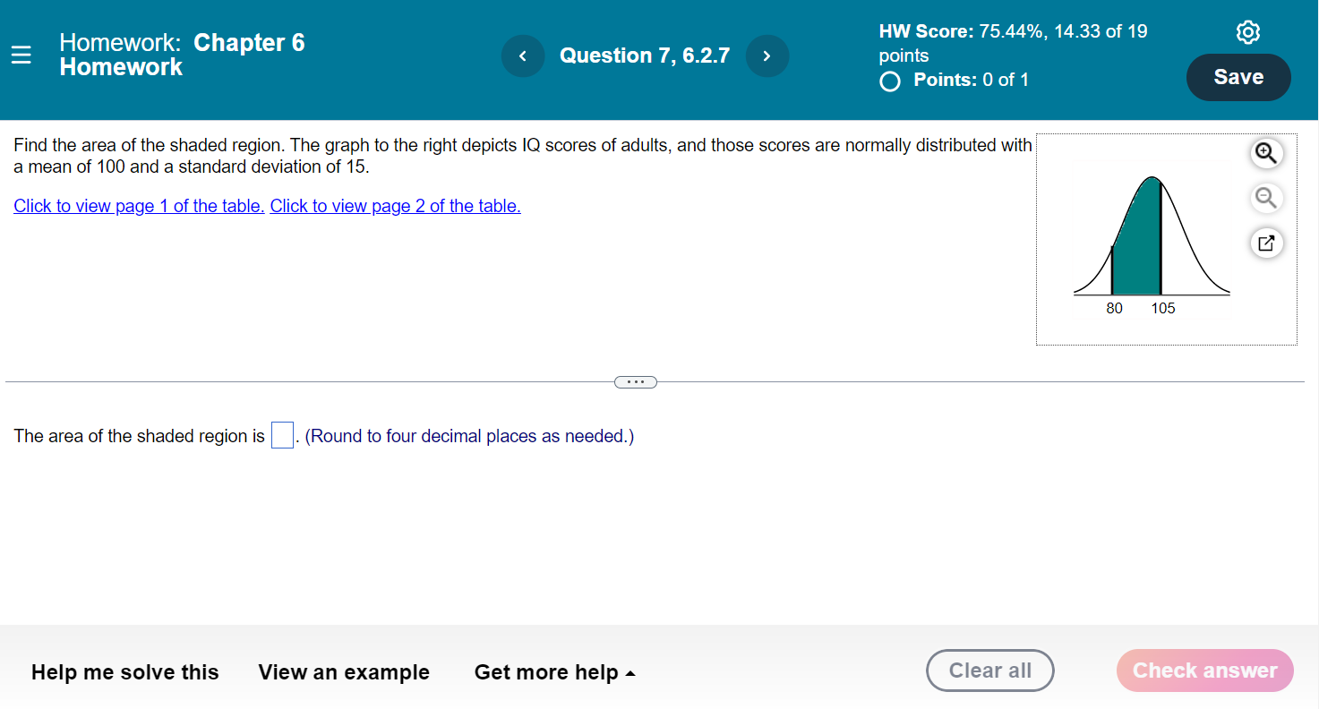 Solved HW Score: 75.44%, 14.33 of 19 Homework: Chapter 6 | Chegg.com