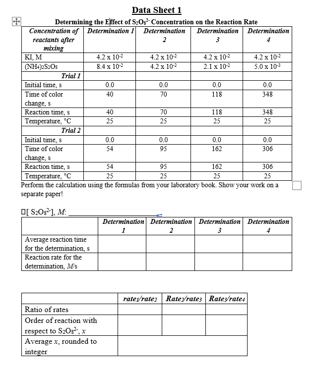 Calculations: Do the following calculation and record | Chegg.com