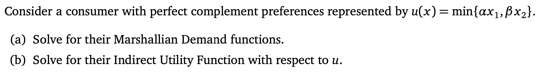 Solved Consider a consumer with perfect complement | Chegg.com