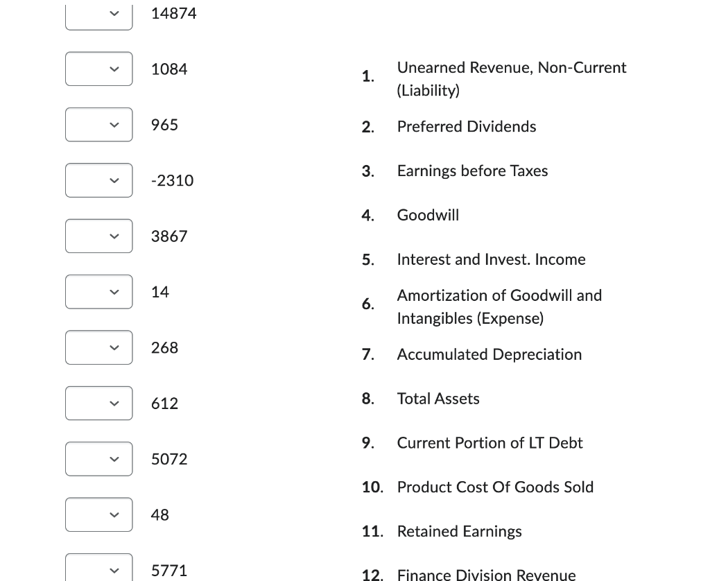 Solve for the missing numbers.Product Revenue 9562, | Chegg.com