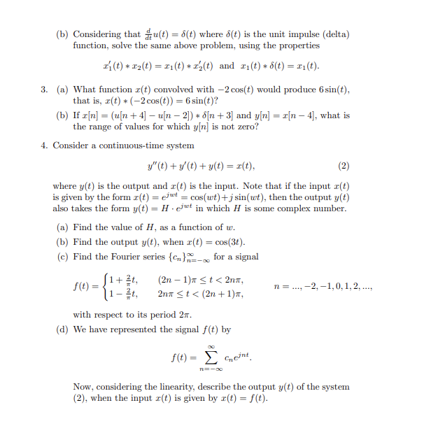 Solved Signals and Systems, HW 2 1. Consider a discrete-time | Chegg.com