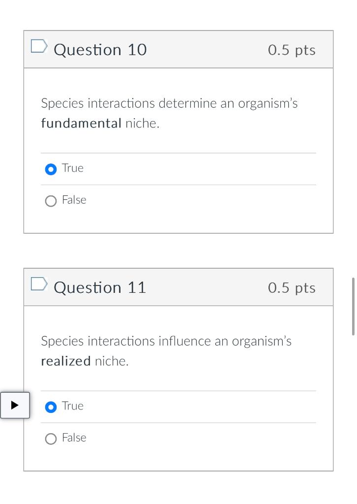 Solved Species interactions determine an organism's | Chegg.com