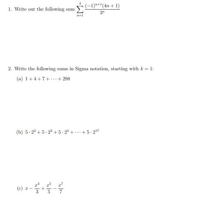 Solved Please Show Work for all of the questions and ONLY | Chegg.com