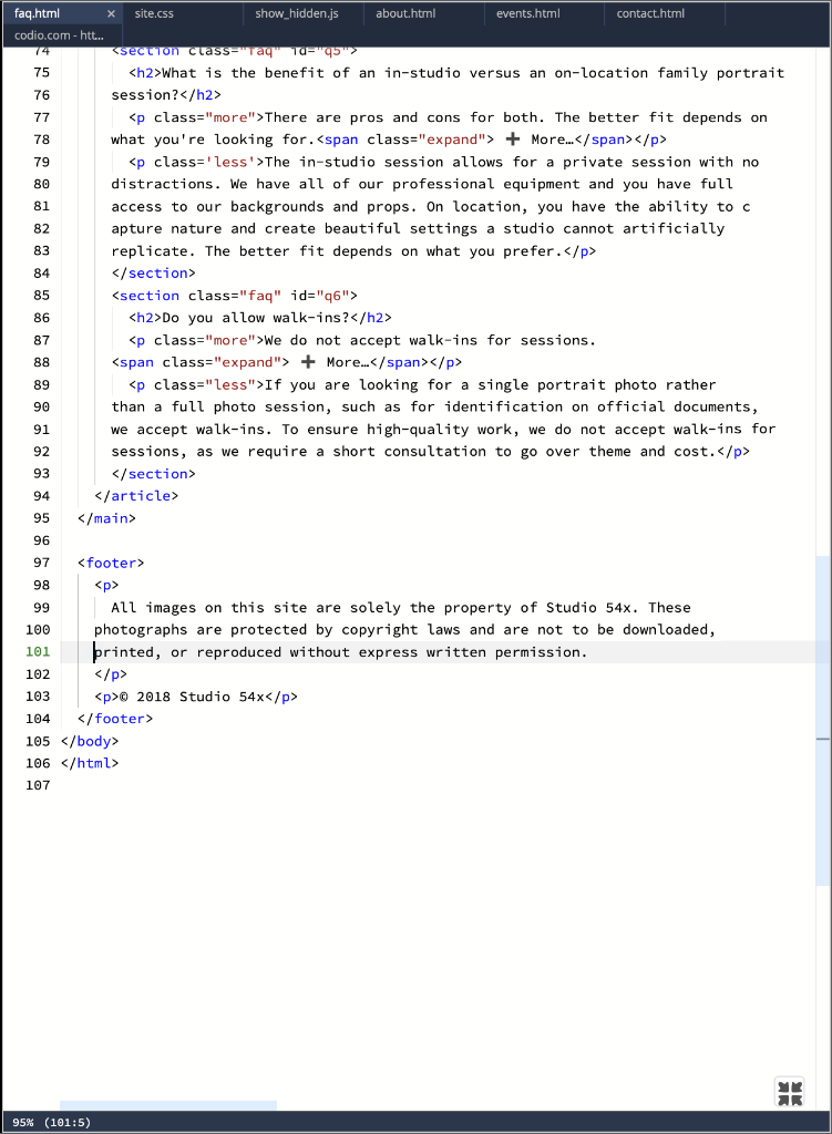 Solved JavaScript After evaluating the website for | Chegg.com