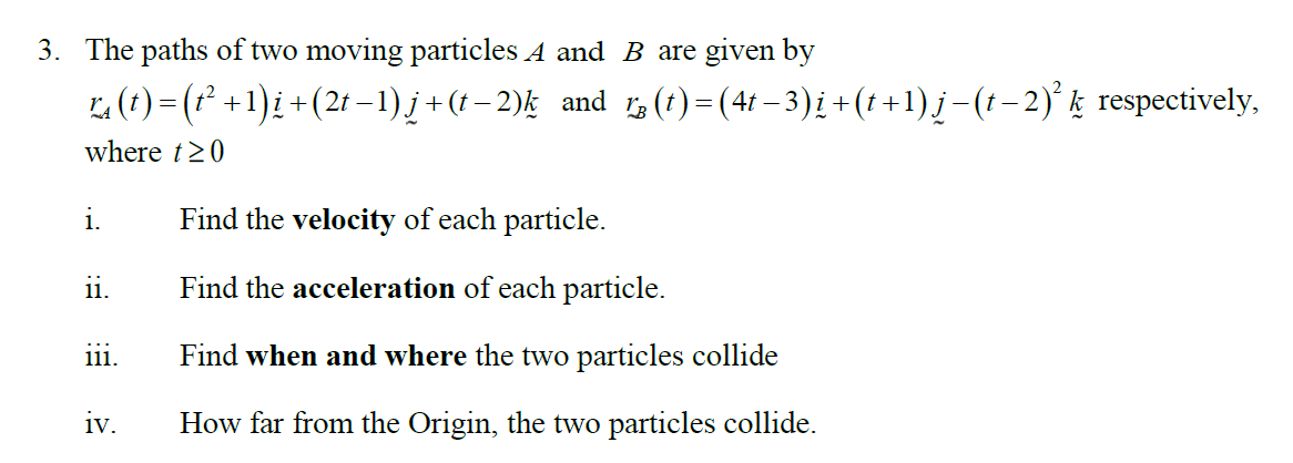 Solved 3. The paths of two moving particles A and B are | Chegg.com