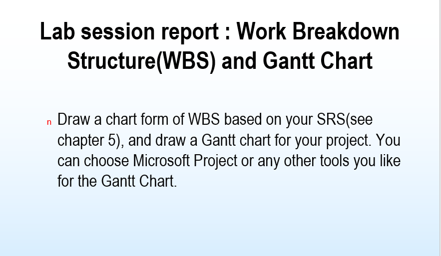 Solved Lab session report : Work Breakdown Structure(WBS) | Chegg.com
