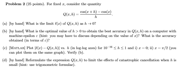 Problem 2 (25 points). For fixed x, consider the | Chegg.com