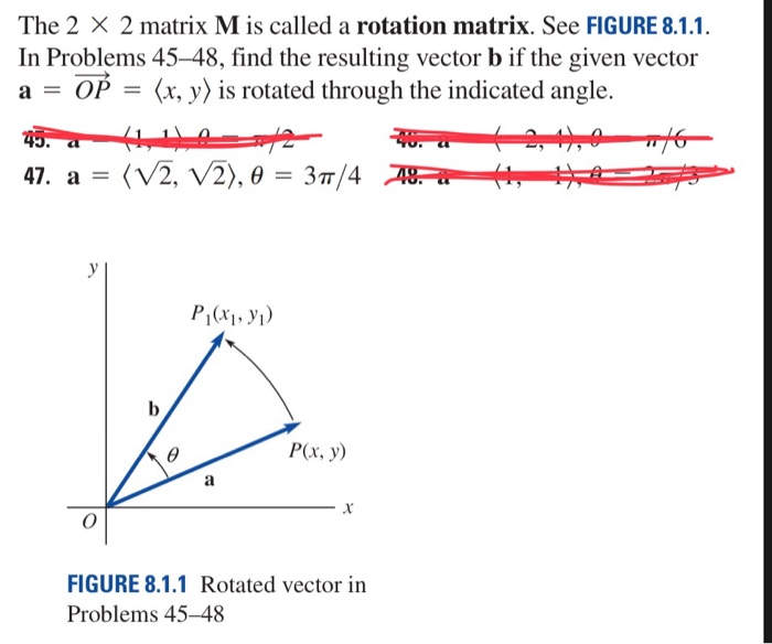 Solved The 2 × 2 matrix M is called a rotation matrix. See | Chegg.com