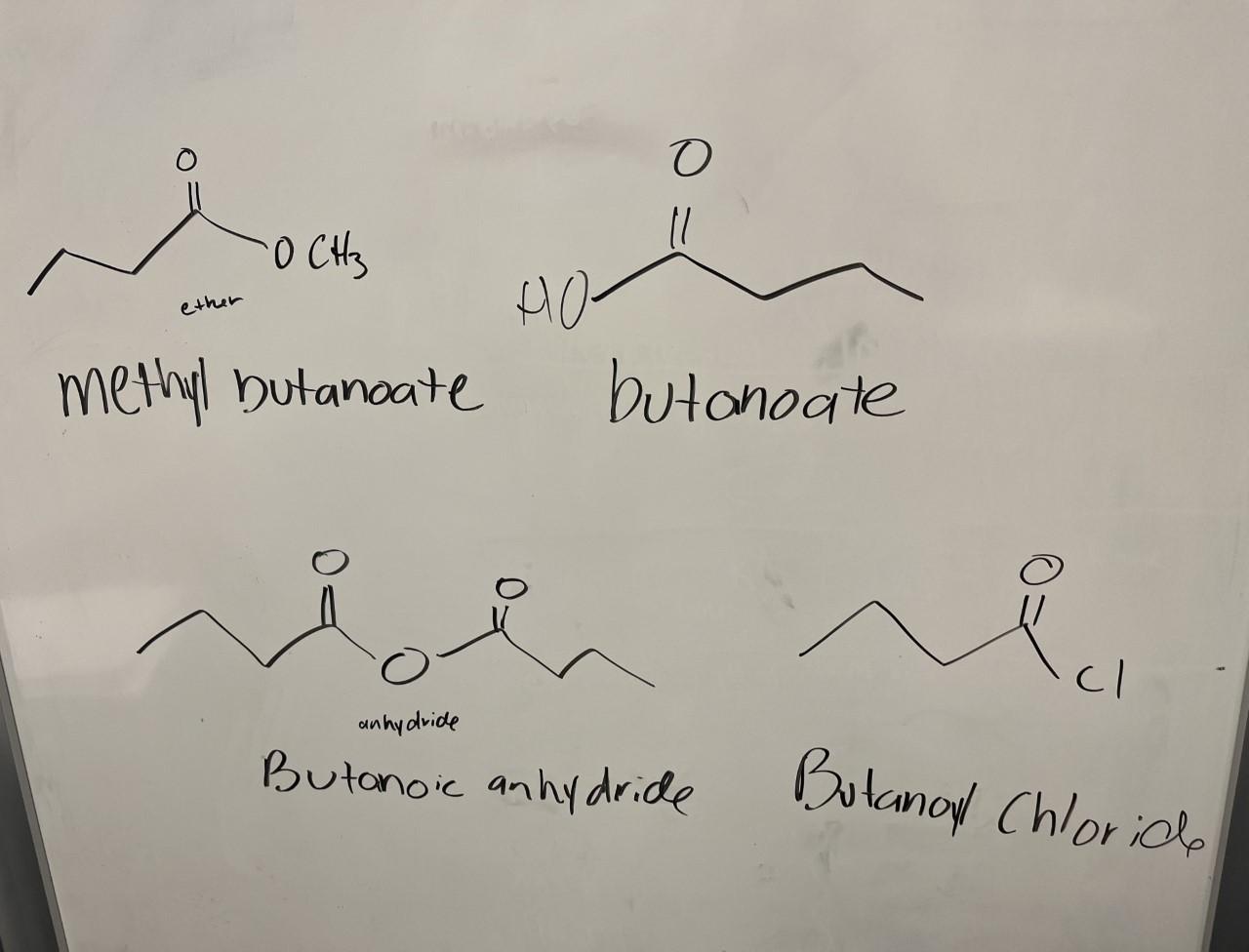 Solved Methyl Butanoate Butanoate
