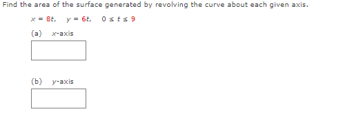 Solved Find the area of the surface generated by revolving | Chegg.com