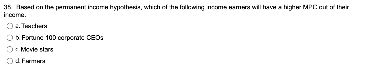 Solved 37. A decrease in the marginal propensity to save | Chegg.com