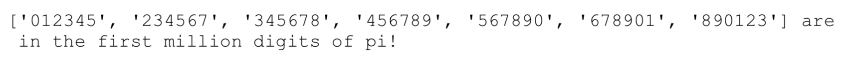Python coding question: The “pi_million_digits.txt” | Chegg.com