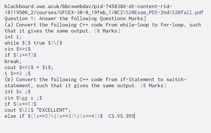 Solved blackboard.uwe. | Chegg.com