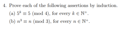 Solved 4 Prove Each Of The Following Assertions By 