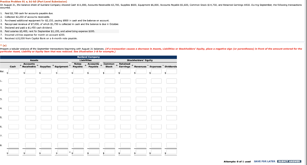 Solved Practice Problem 01 a, b1-63 (Part Level Submission) | Chegg.com