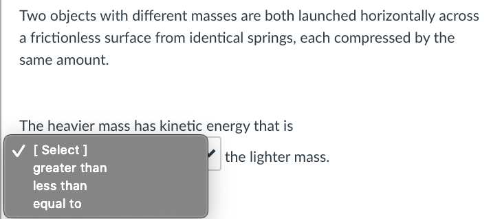 Solved Two objects with different masses are both launched | Chegg.com