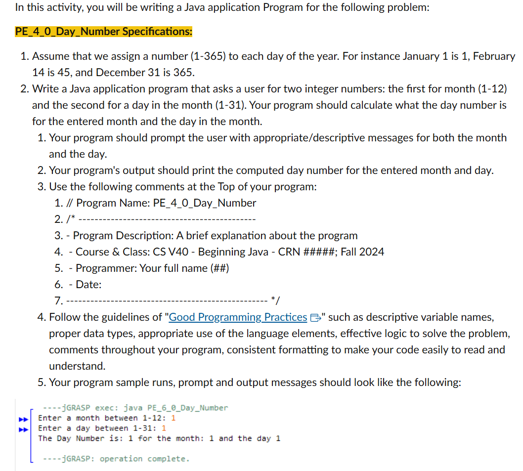 Solved In this activity, you will be writing a Java | Chegg.com