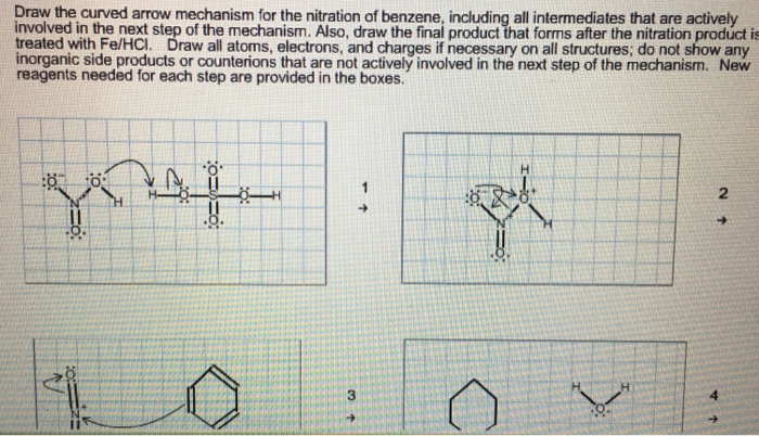 Solved Draw the curved arrow mechanism for the nitration of | Chegg.com