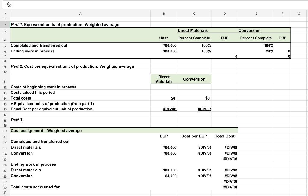 How can this problem be solved within the Excel | Chegg.com