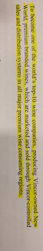 Solved Vincor International Inc. was Canada's largest wine | Chegg.com
