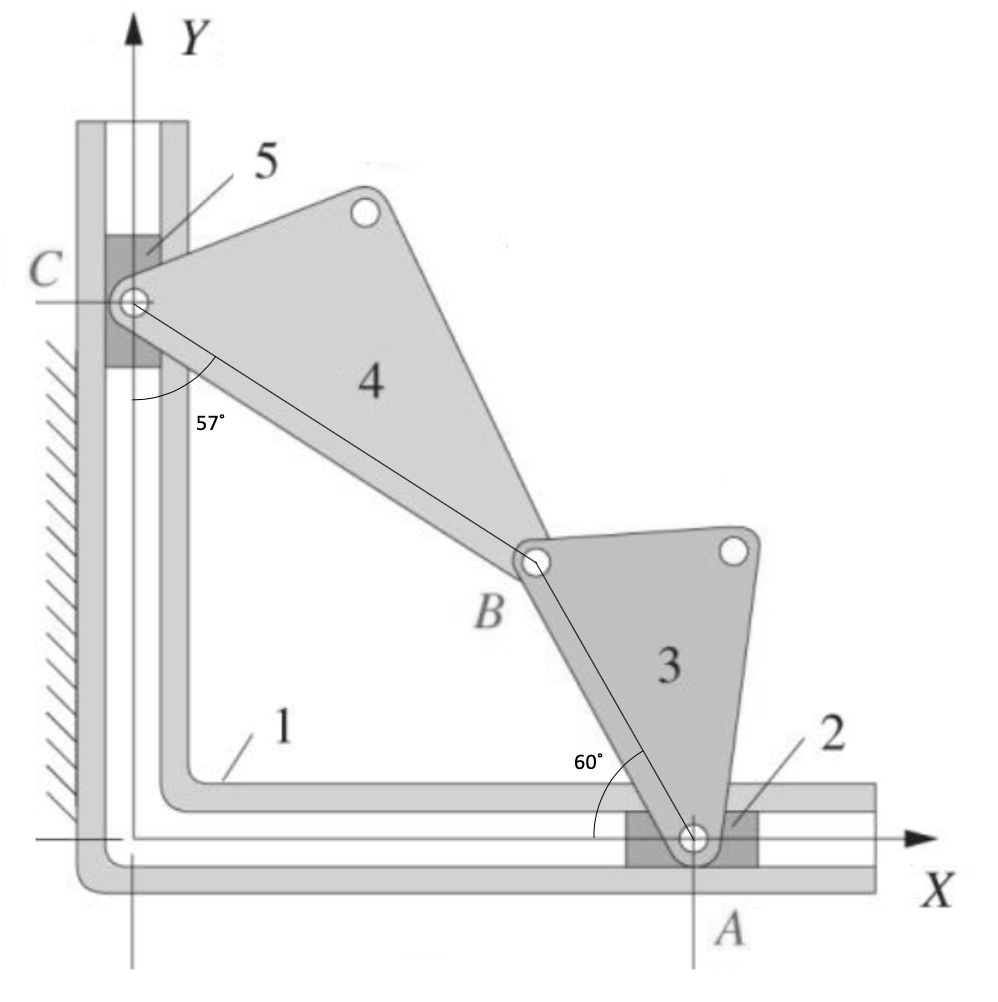 4. The crosshead linkage shown is a 2 DOF mechanism | Chegg.com