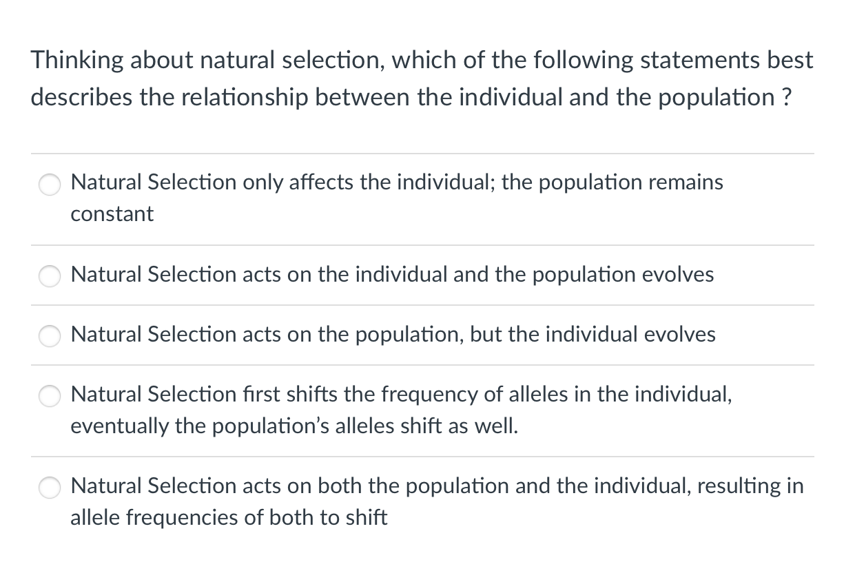 Solved Which of the following changes in trait frequency is | Chegg.com